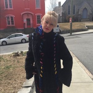 Zuki | Jackets & Coats | Black Shirred Knitted Beaver Coat | Poshmark